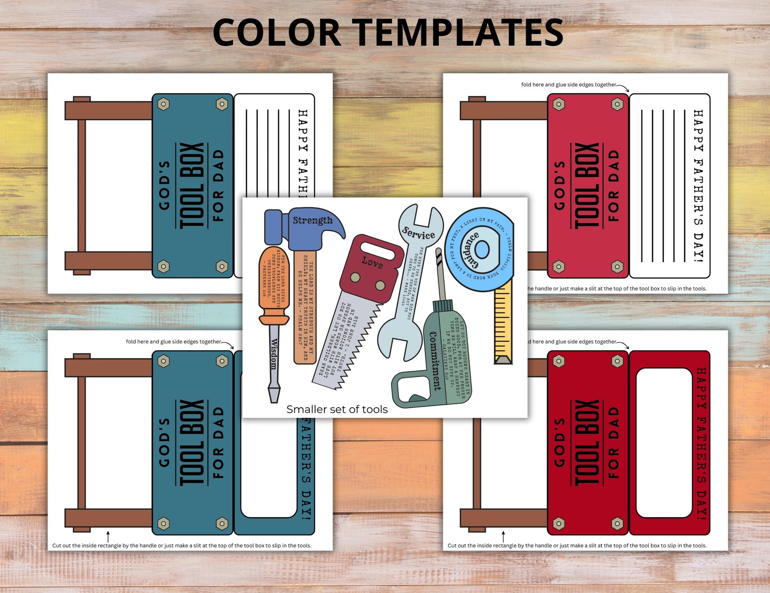 Toolbox for Dad Fathers Day Bible Craft, Sunday School Bible Printable ...