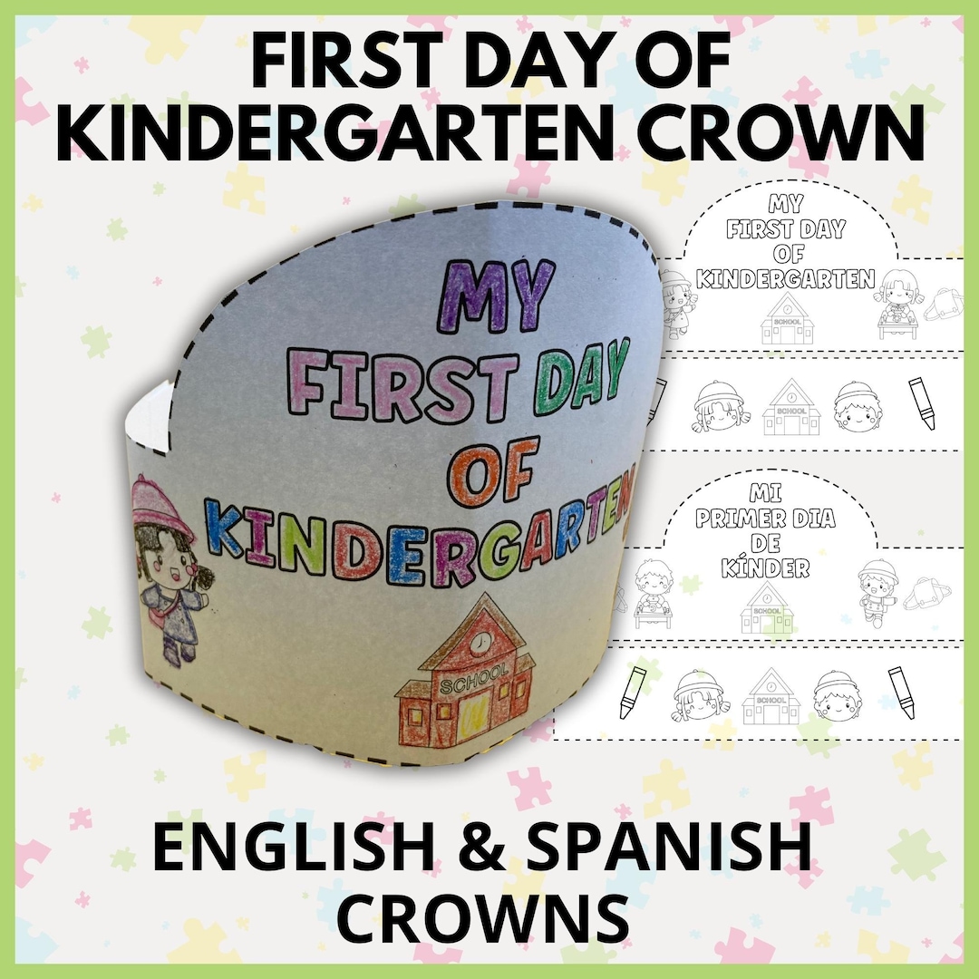 First Day Of Kindergarten Crown Craft Activity Printable Etsy first-day-of-kindergarten-crown-craft-activity-printable-etsy