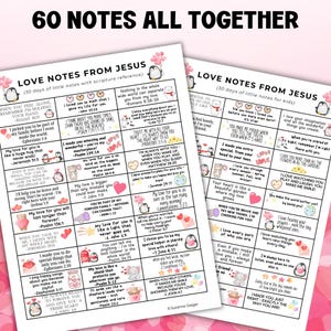 Christian Valentine Bible Love Notes From Jesus for Kids, Printable ...