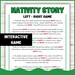 Nativity Story Left Right Game Bible Activity, Christmas Sunday School ...