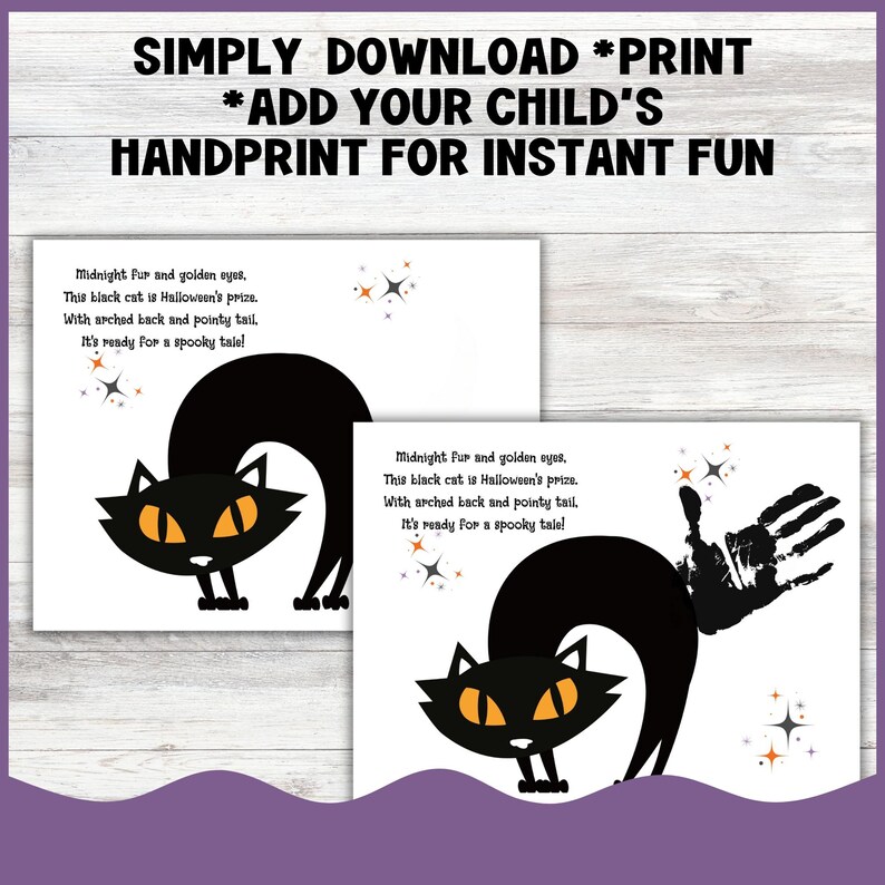 Halloween Handprint Craft Toddler, October Handprint Activity for ...