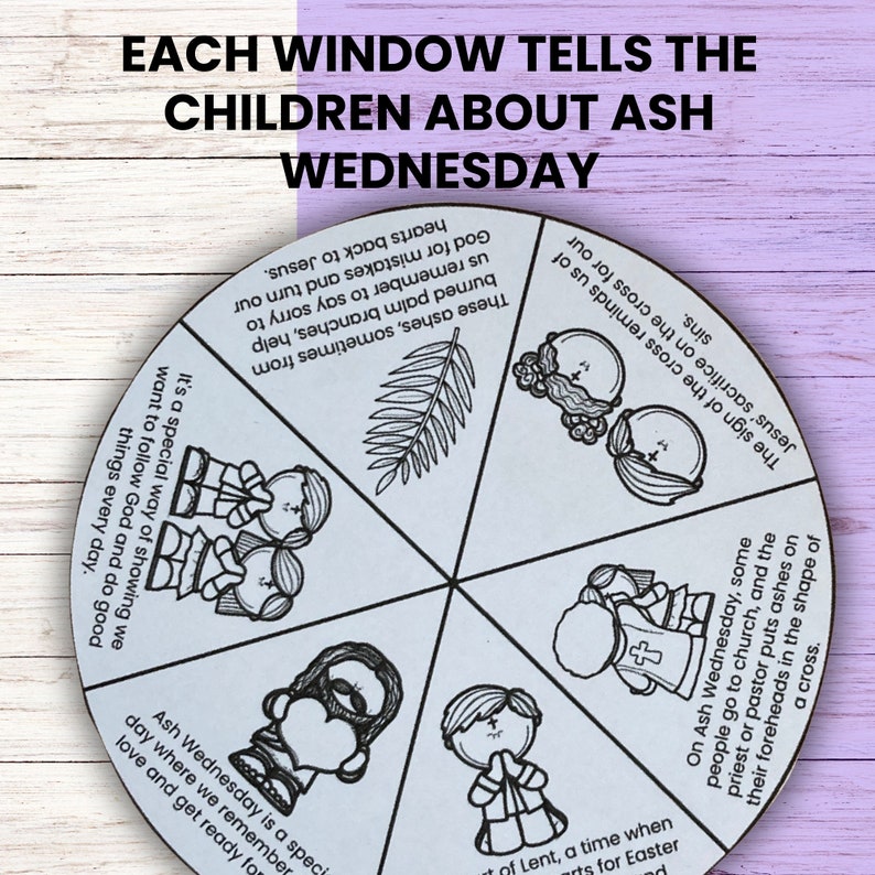 Ash Wednesday Craft, Lent Bible Coloring Wheel, Ash Wednesday Bible ...