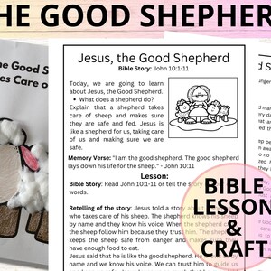 The Good Shepherd Bible Teaching Posters, John 10 Bible Wheel Craft ...