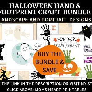 Halloween Handprint Craft, October Handprint Activity for Toddlers ...