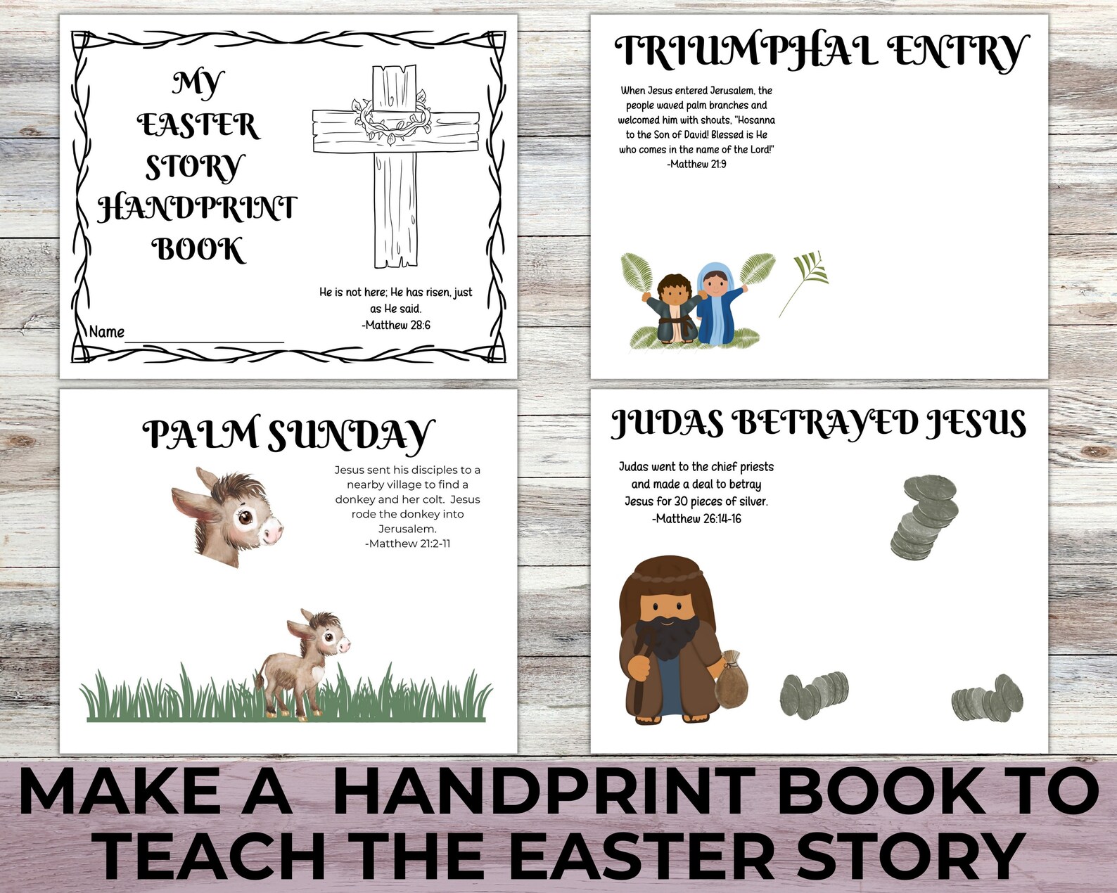 Holy Week Handprint Craft Activity, Easter Sunday School Toddler ...