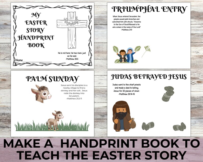 Holy Week Handprint Craft Activity, Easter Sunday School Toddler ...
