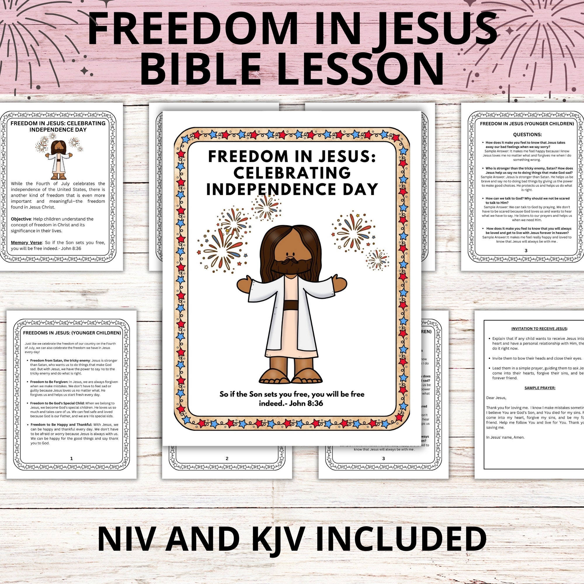 July 4th Sunday School Bible Lesson Wheel Craft and Firework Craft ...