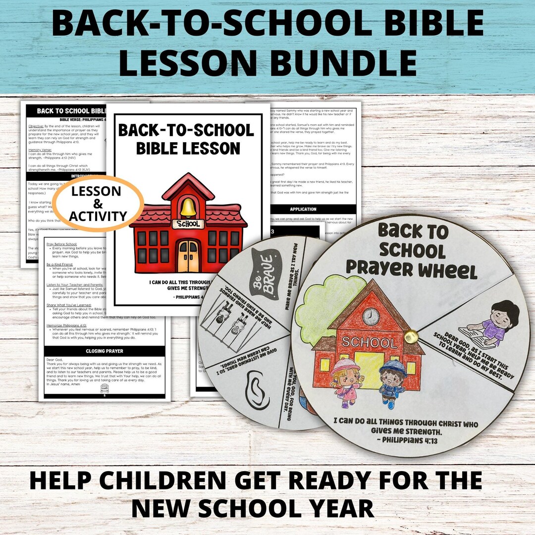 Back to School Prayer Bible Lesson and Prayer Wheel Coloring Craft ...