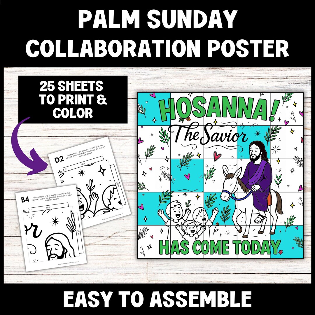 Triumphal Entry Palm Sunday Bible Collaborative Poster Craft, Easter ...