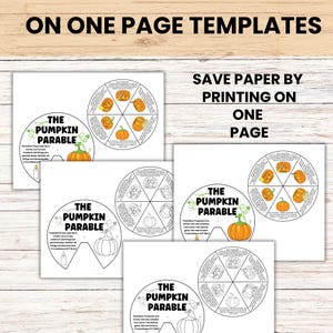 Christian Halloween Pumpkin Parable Bible Lesson and Wheel Craft ...