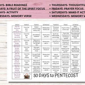 Pentecost Activity Calendar for Kids, Fruit of the Spirit Study, Faith ...