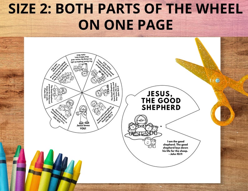The Good Shepherd Bible Wheel Craft, John 10:1-16 Bible Lesson, Sunday ...