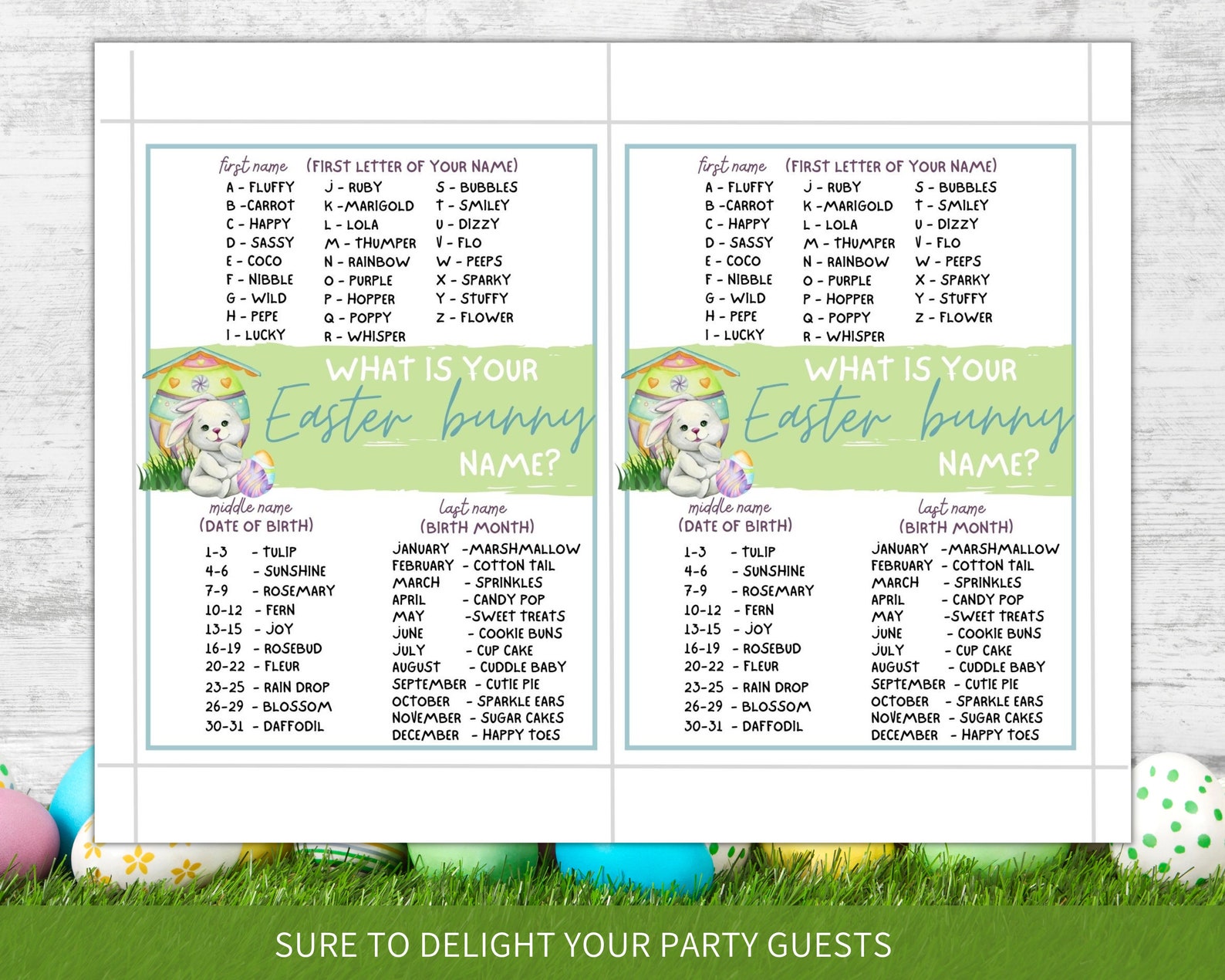 What's Your Bunny Name, Easter Bunny Name Game for Kids and Adults ...