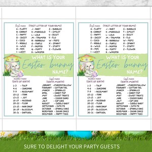 What's Your Bunny Name, Easter Bunny Name Game for Kids and Adults ...