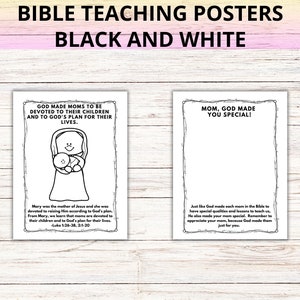 Mothers Day Bible Lesson Teaching Posters and Craft, Moms of the Bible ...