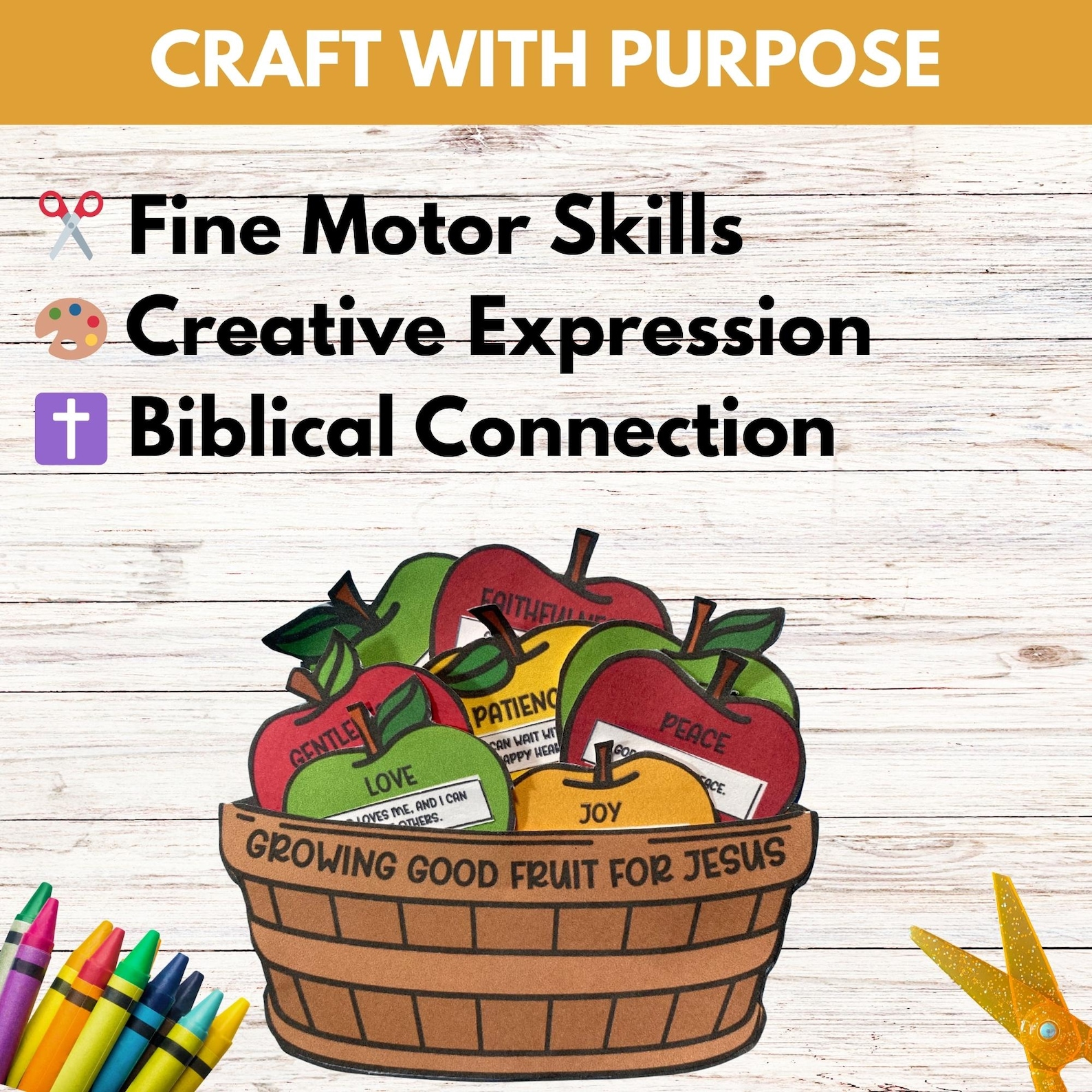 Fruit of the Spirit Growing Good Fruit Bible Lesson Craft Printable ...