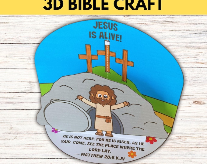 He is Risen Easter Fan Craft for Kids Sunday School Bible Lesson ...