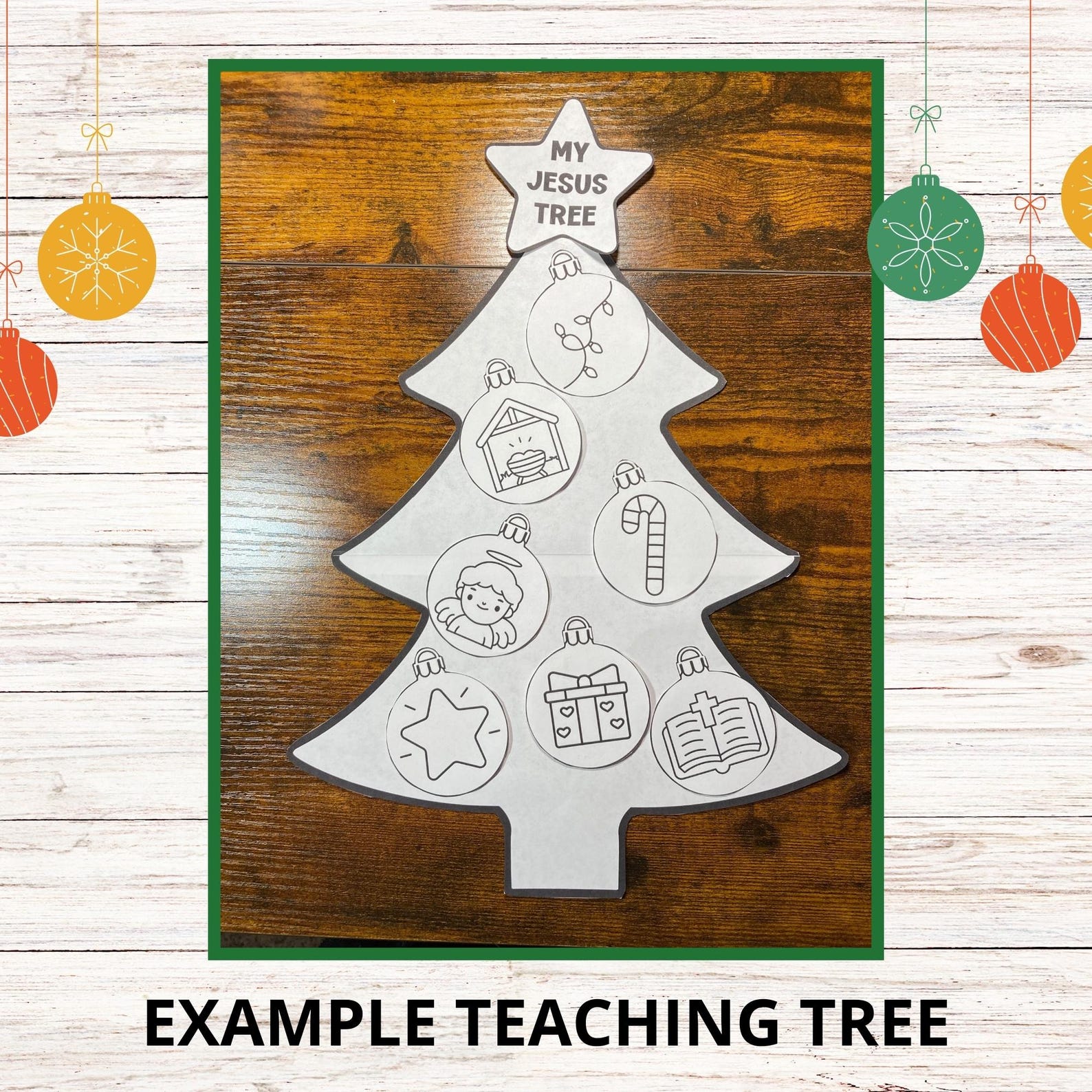 Birth of Jesus Christmas Tree Parable Bible Lesson, Christmas Sunday ...