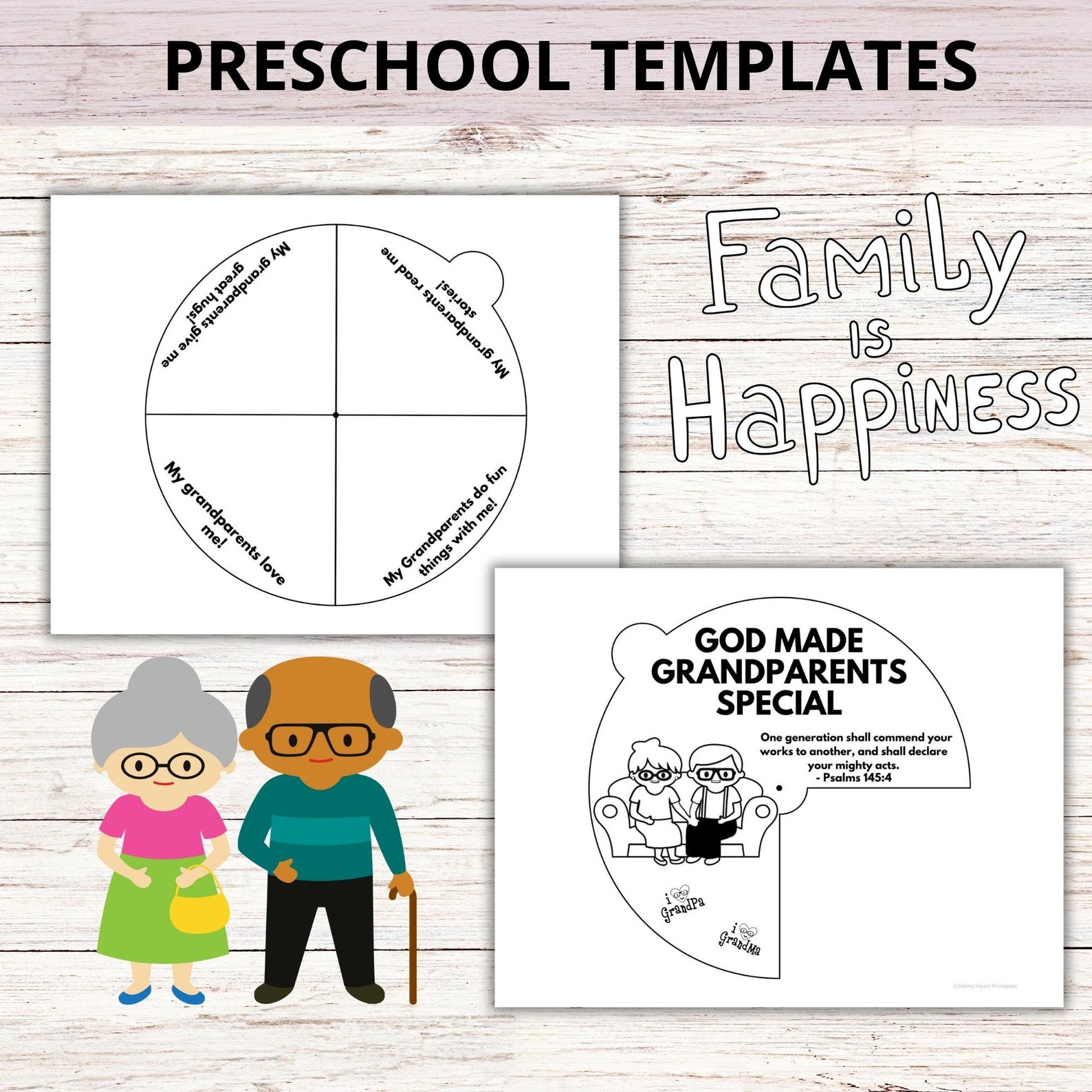 Grandparents Are Special Bible Wheel Printable, Sunday School Craft for ...