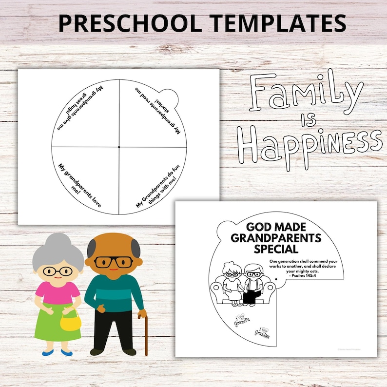 Grandparents Are Special Bible Wheel Printable, Sunday School Craft for ...