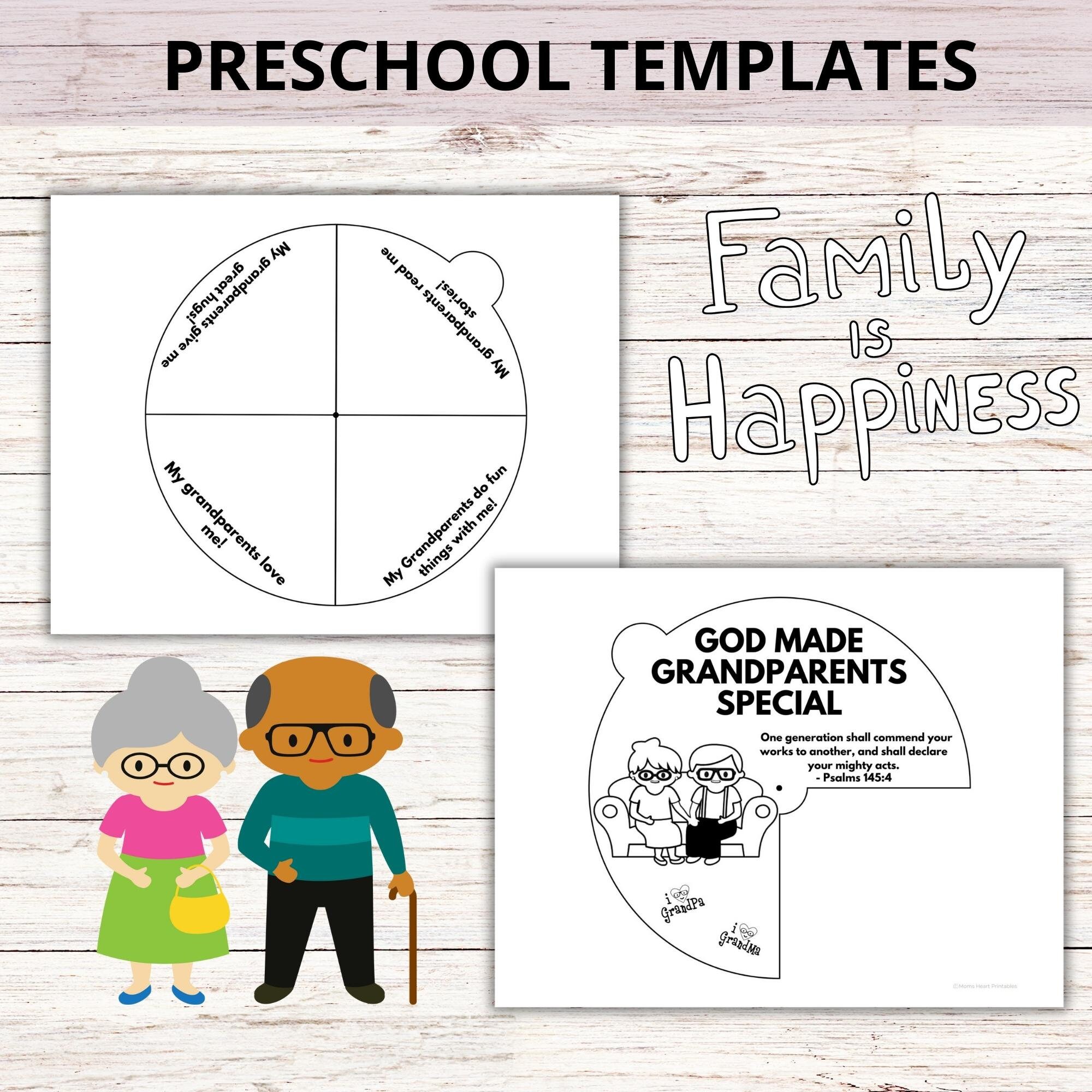 Grandparents Are Special Bible Wheel Printable, Sunday School Craft for ...