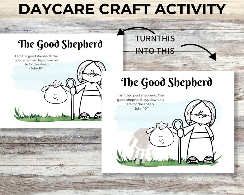 The Good Shepherd Handprint Art, Sunday School Handprint Craft for ...