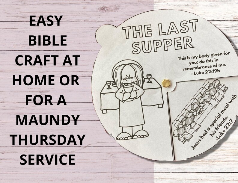 The Last Supper Bible Craft Easter Bible Story (Download Now) - Etsy