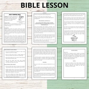 Palm Sunday Bible Lesson and Activity, Triumphal Entry Printable Bible ...