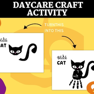 Halloween Handprint Craft | October Preschool Handprint Activity ...