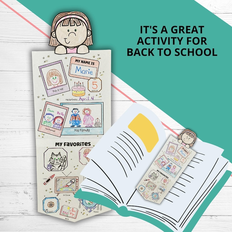 All About Me Printable Bookmark Middle School, Facts About Me for Kids ...