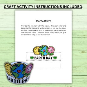 Earth Day Crown Craft Activity Printable, Celebrate Earth Day Craft ...