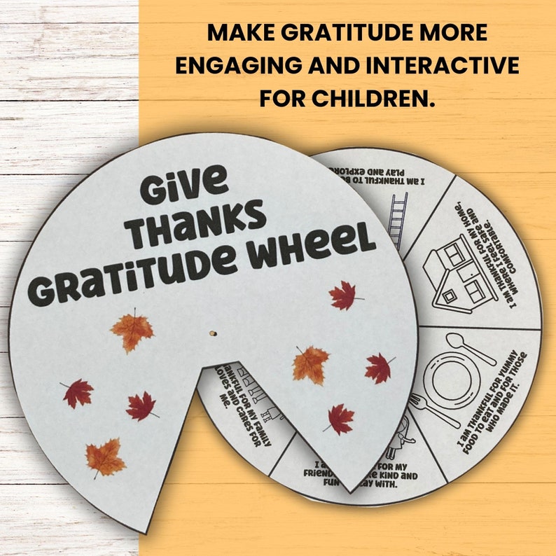 Gratitude Coloring Craft for Thanksgiving, Kids Fall Gratitude Activity ...