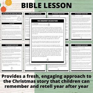 Birth of Jesus Christmas Tree Parable Bible Lesson, Christmas Sunday ...