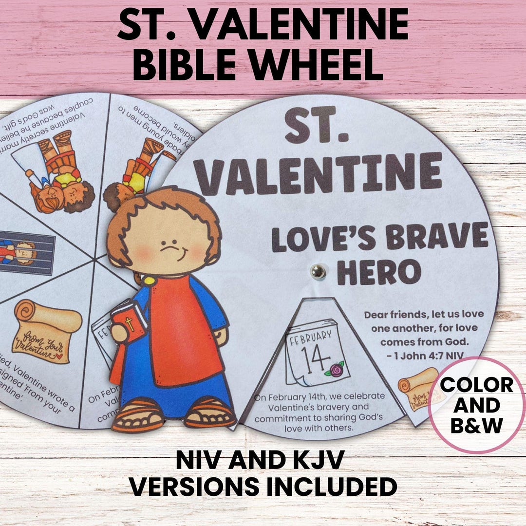 St. Valentine Bible Wheel Craft Lesson, Valentine's Day Bible Lesson ...