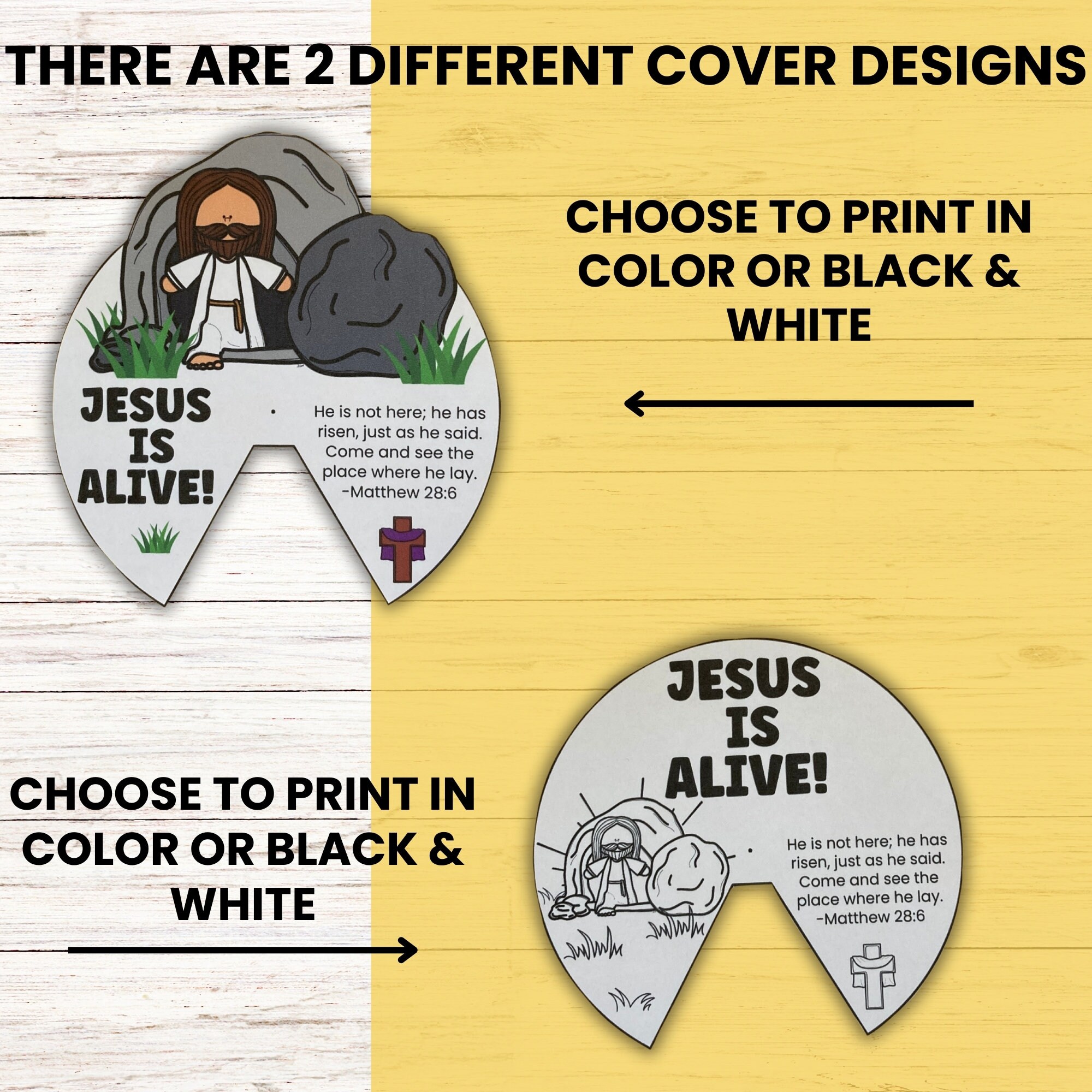 Jesus is Alive Easter Sunday Bible Story Wheel Craft, Easter Bible ...