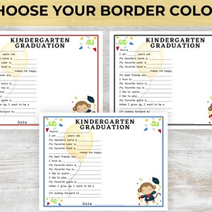 Last Day of Kindergarten Graduation Keepsake Handprint Art, Handprint ...