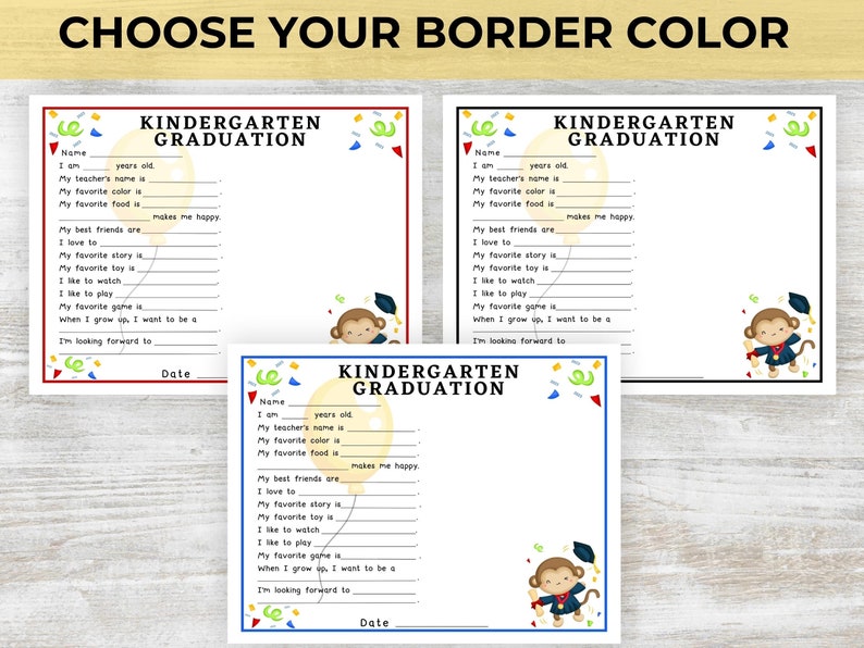 Last Day of Kindergarten Graduation Keepsake Handprint Art, Handprint ...