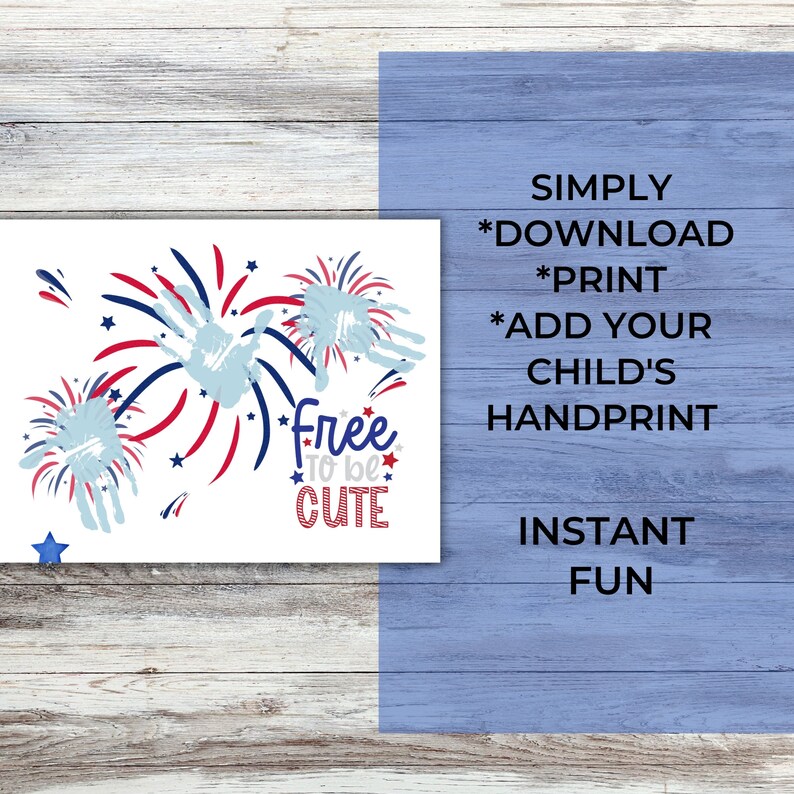 4th of July Fireworks Handprint Craft, DIY Toddler Daycare Printable ...