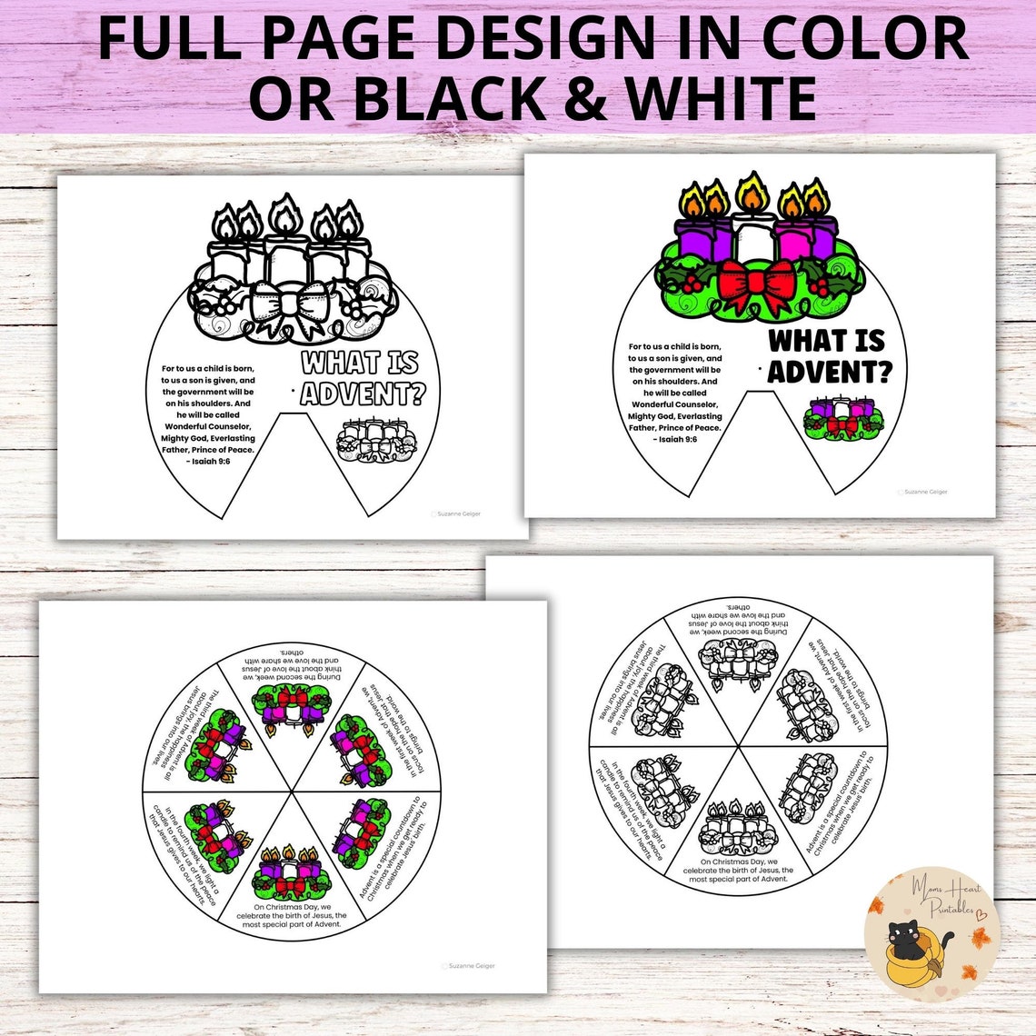 Advent Coloring Wheel Craft Printable for Kids, Sunday School Craft ...