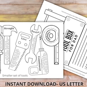 Fathers Day Bible Craft, Sunday School Bible Printable Activity ...