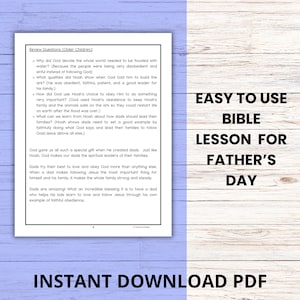 Fathers Day Bible Lesson God Made Dads Special, Dads of the Bible: Noah ...