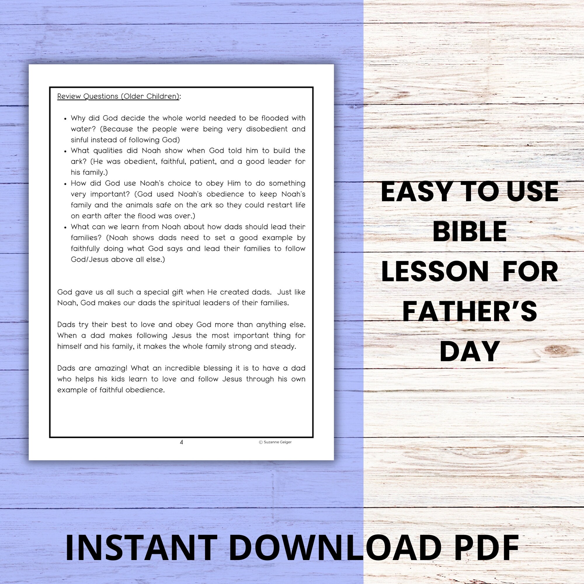 Fathers Day Bible Lesson God Made Dads Special, Dads of the Bible: Noah ...