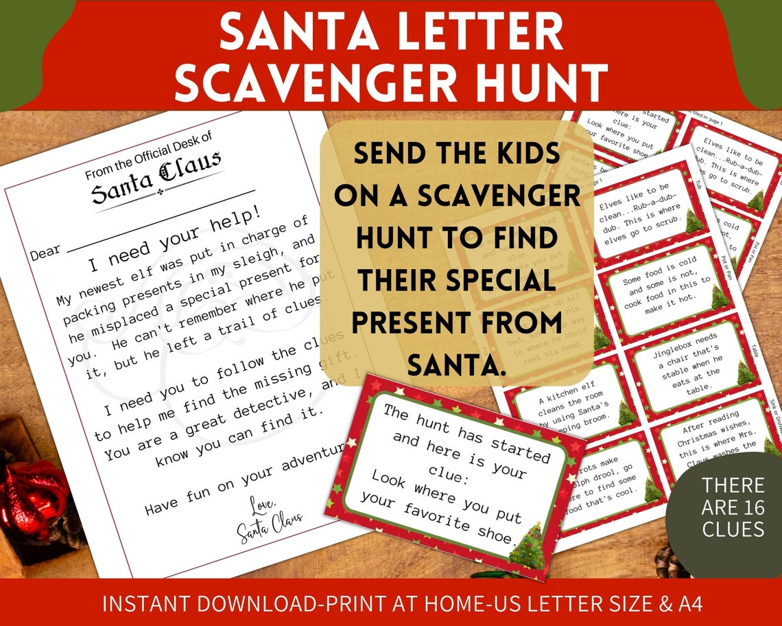 Printable Christmas Activities for Kids Bundle Letter From - Etsy