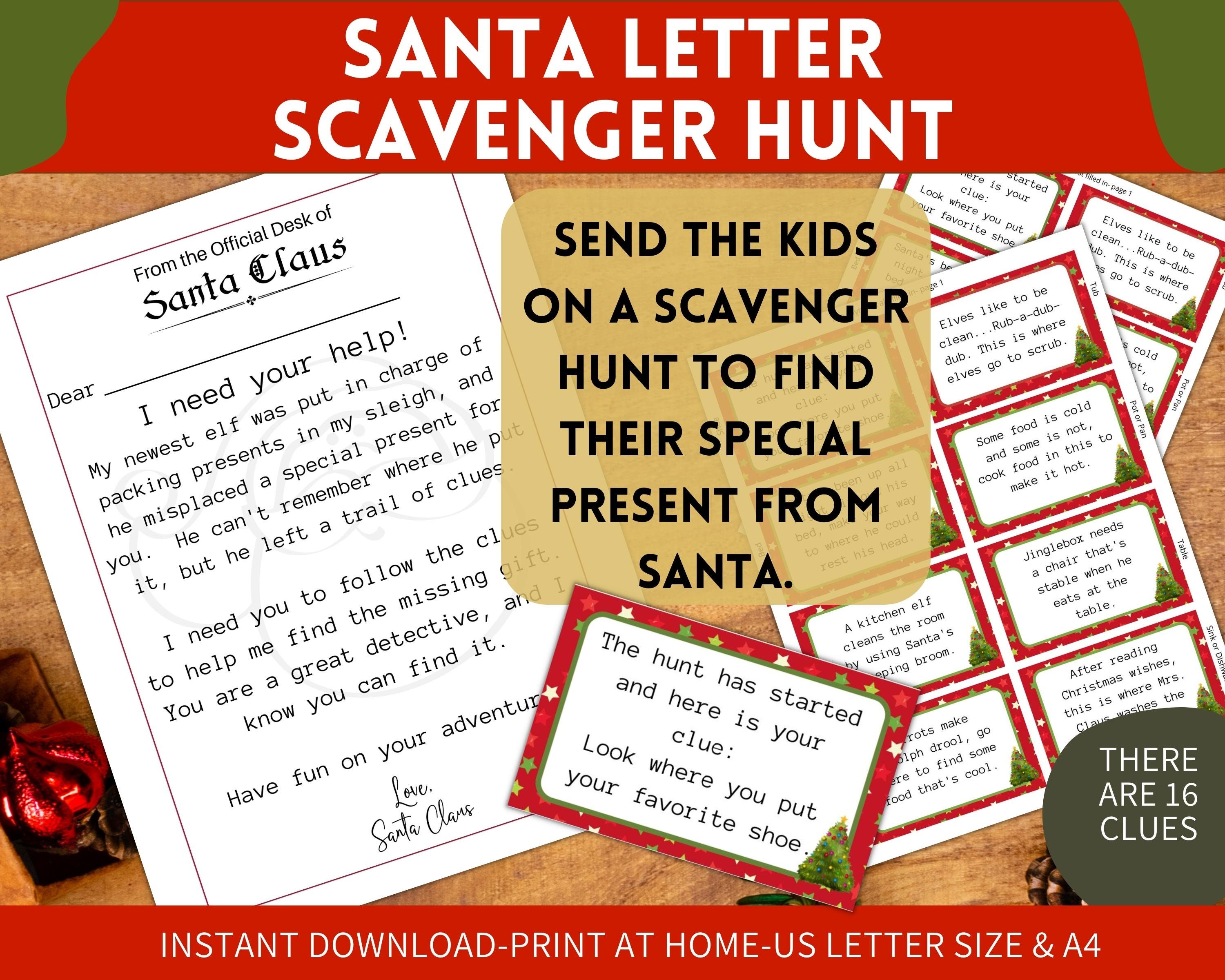 Printable Christmas Activities for Kids Bundle, Letter From Santa ...