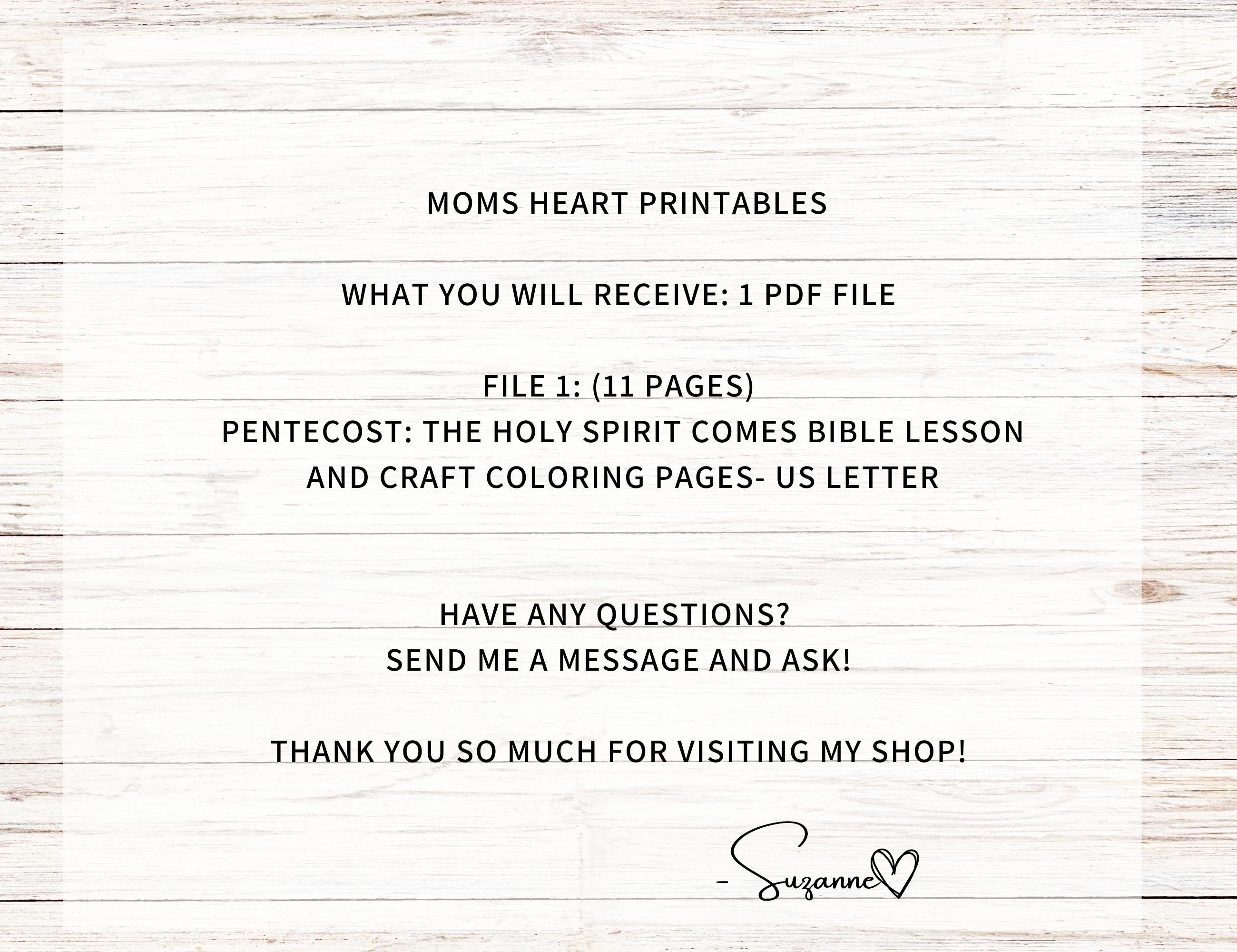 Pentecost Bible Lesson Acts 2:1-41 Bible Story Craft, Sunday School ...