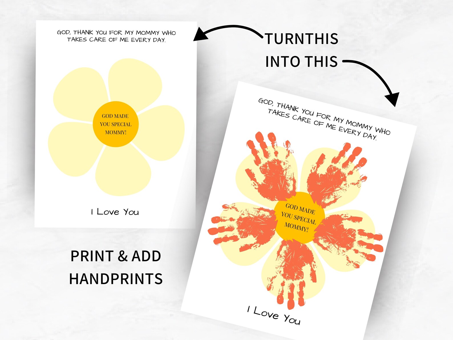 Mom Handprint Craft Sunday School Mothers Day Handprint Art Activity ...