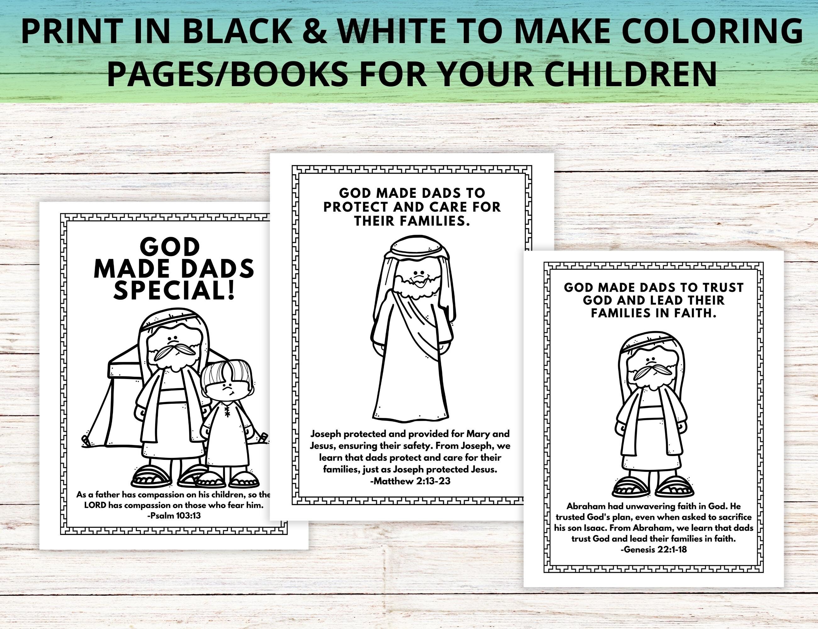 Fathers Day Bible Lesson Teaching Posters and Craft, Dads of the Bible ...
