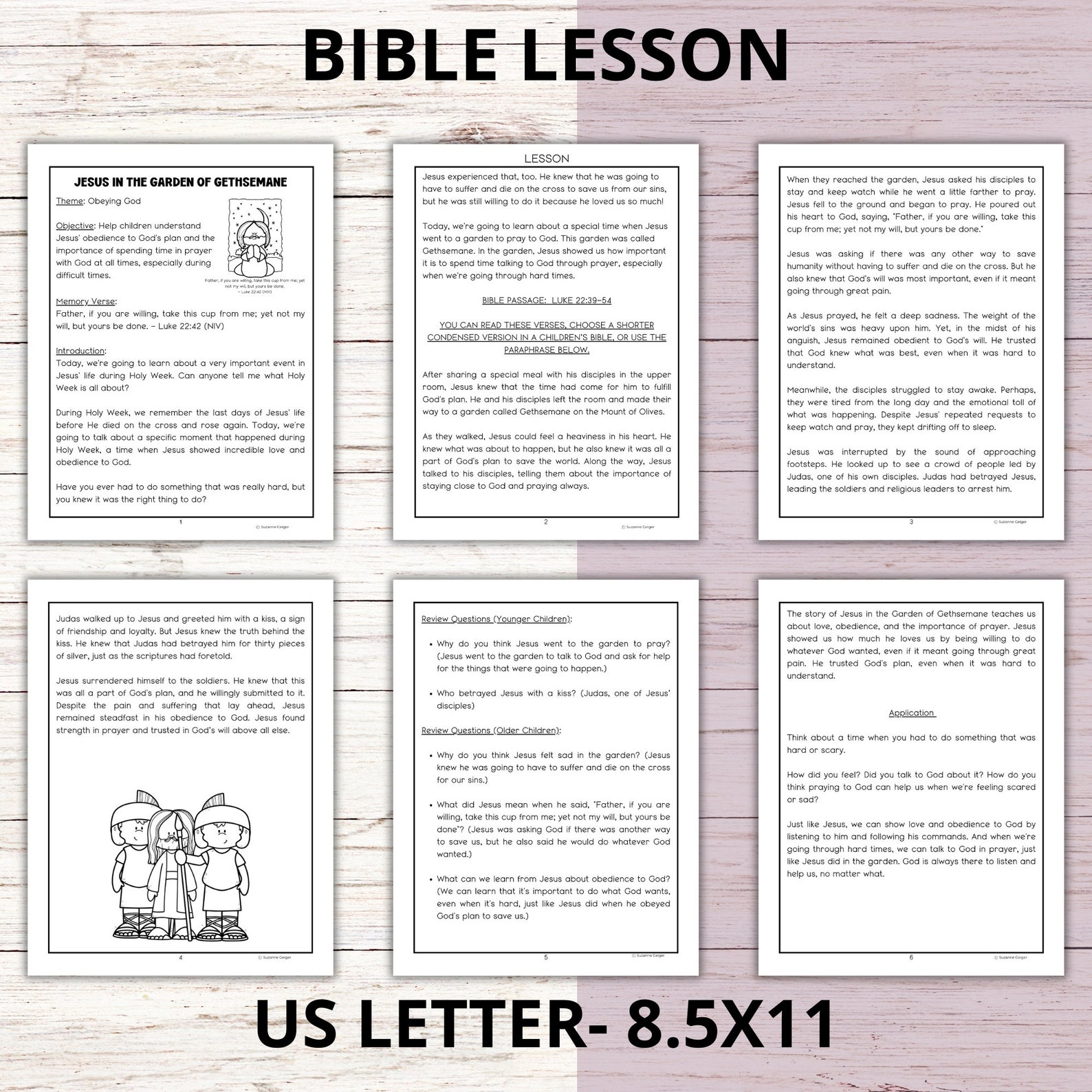 Jesus in the Garden of Gethsemane Bible Coloring Wheel Lesson for Kids ...