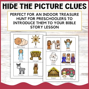 Jesus is Born Christmas Nativity Bible Lesson Church Scavenger Hunt ...