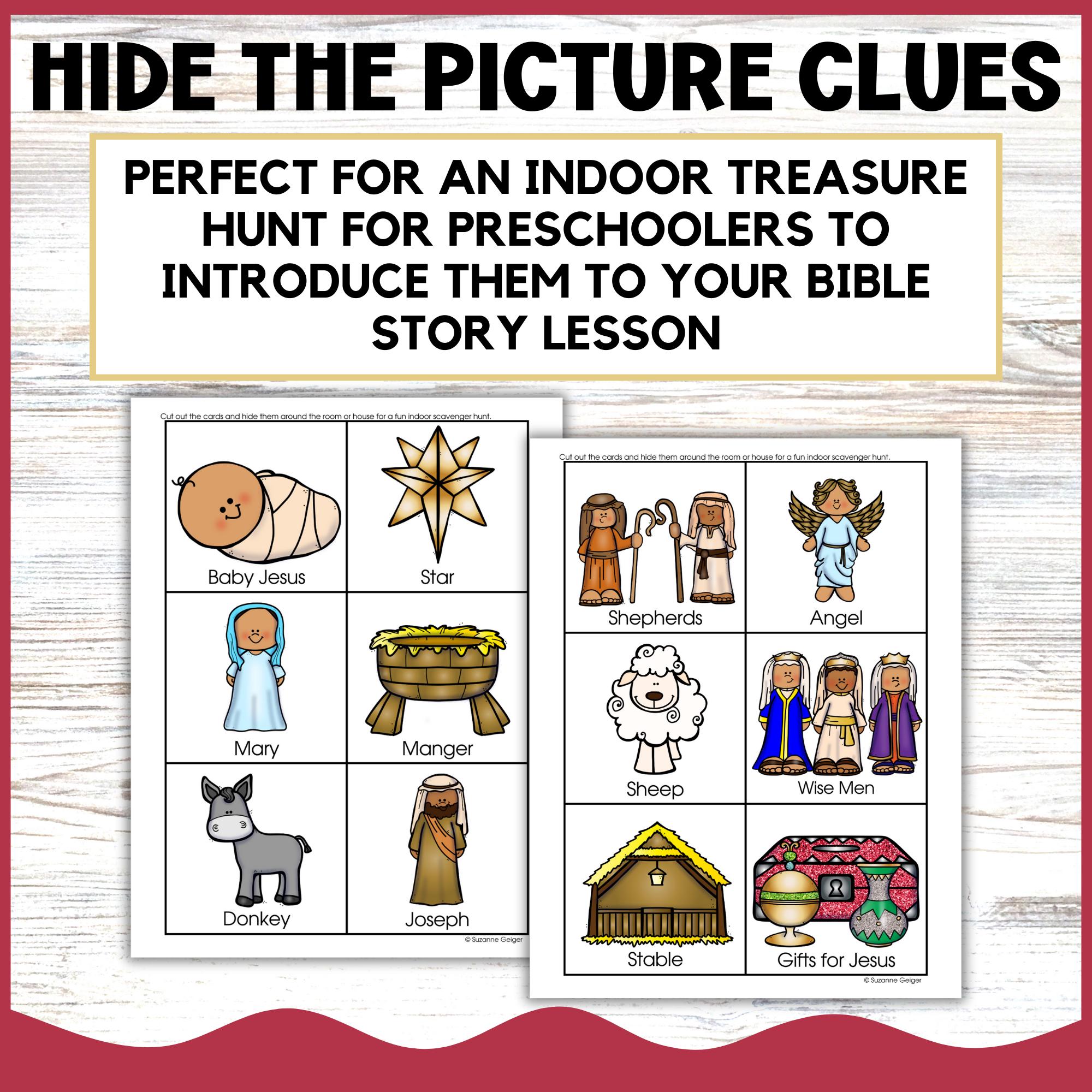 Jesus is Born Christmas Nativity Bible Lesson Church Scavenger Hunt ...